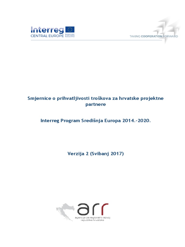 Smjernice o Prihvatljivosti Troškova Za Hrvatske Projektne Partnere ...