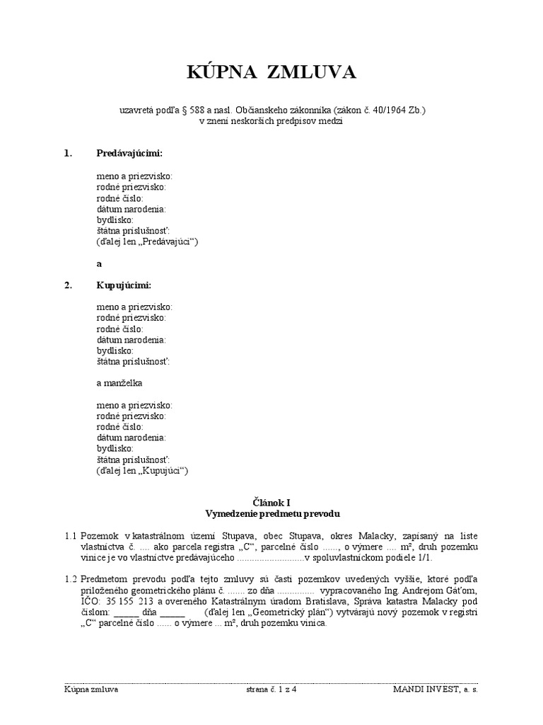 Kupno Predajna Zmluva Untitled