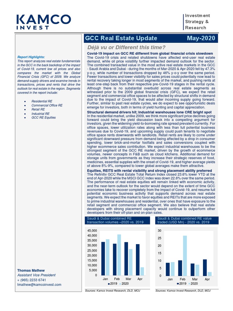 GCC Real Estate Update - May 2020 | Download Free PDF | Gulf ...
