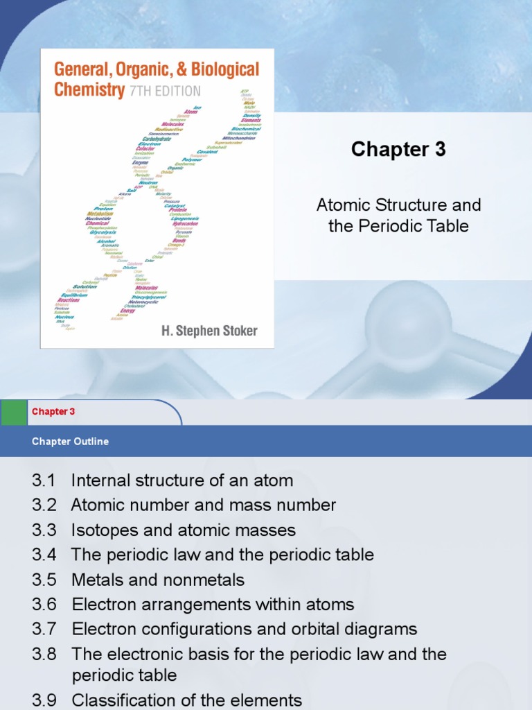 Stoker7e PPT ch03 - Students | PDF | Electron Configuration | Atomic Orbital