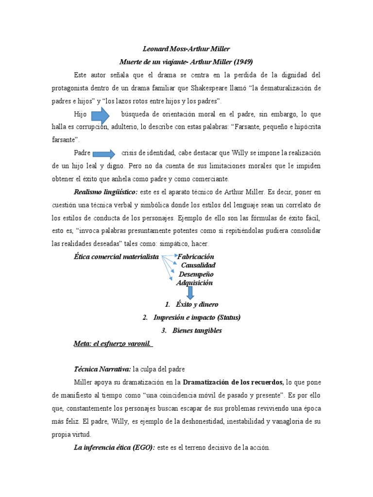 Leonard Moss Sobre Muerte de Un Viajante | PDF | Science | Ciencia y ...