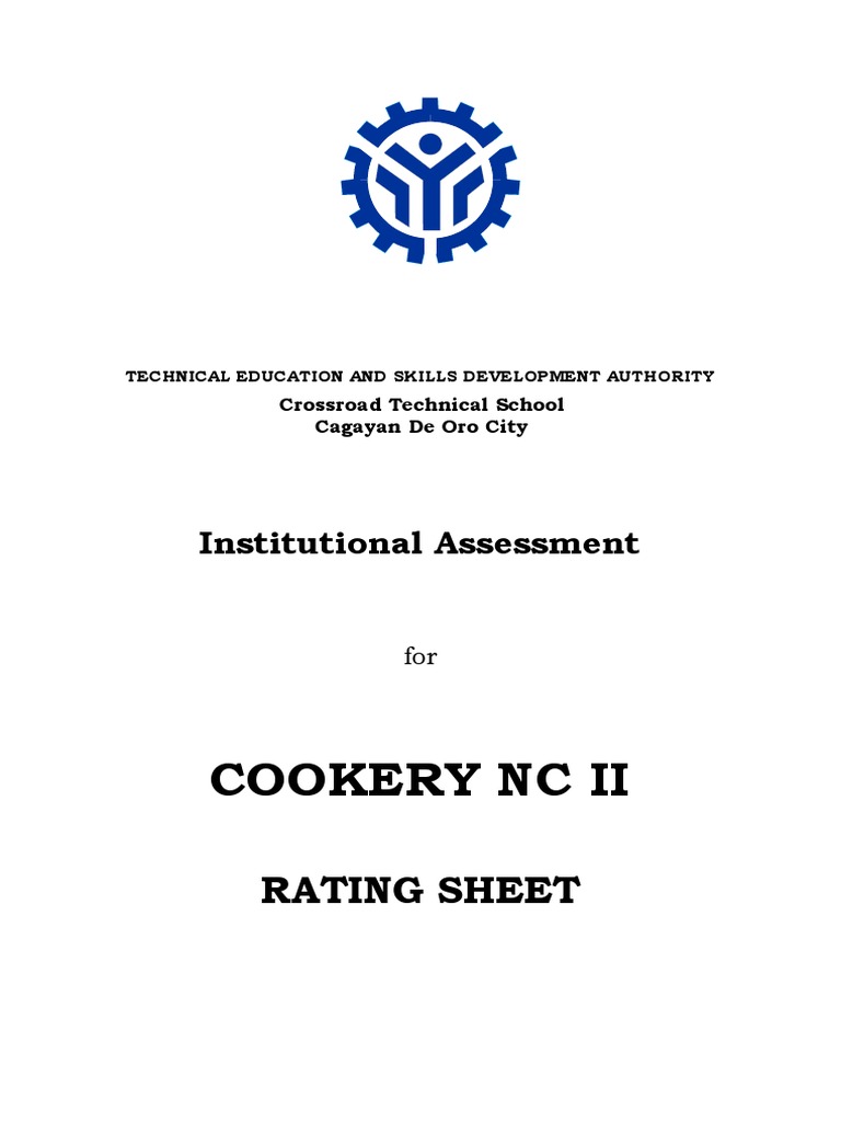 Cookery NC II Assessment Guide | PDF | Cooking | Hors D'oeuvre