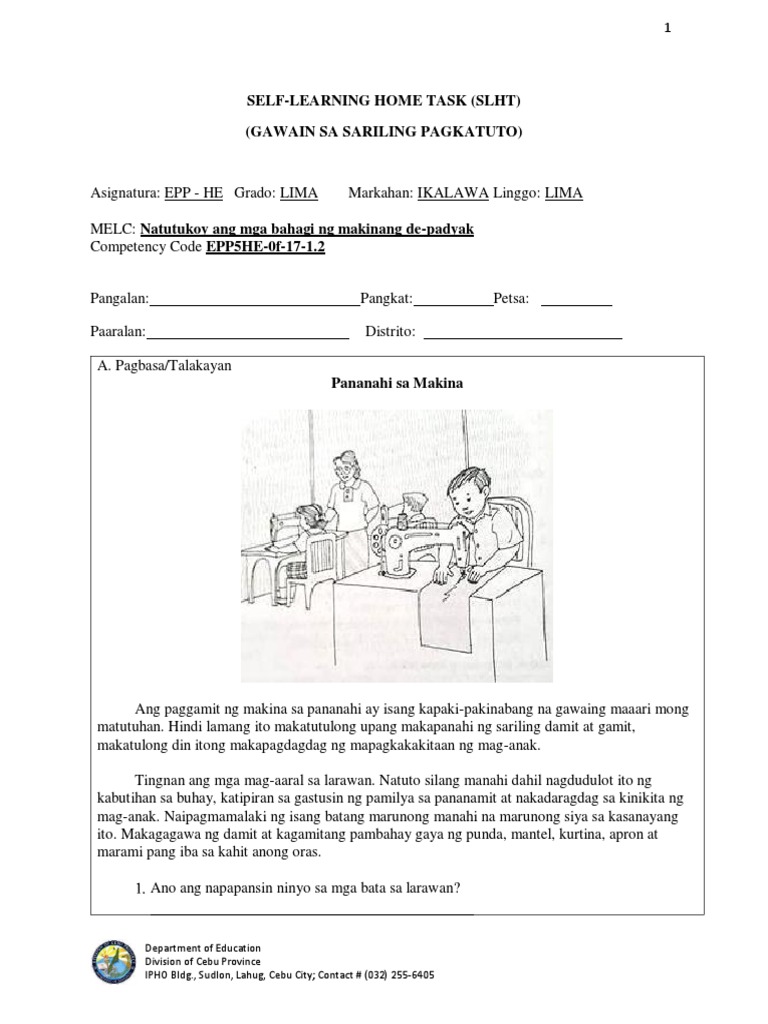 SLHT EPP5HE Q2 Week5 PDF | PDF