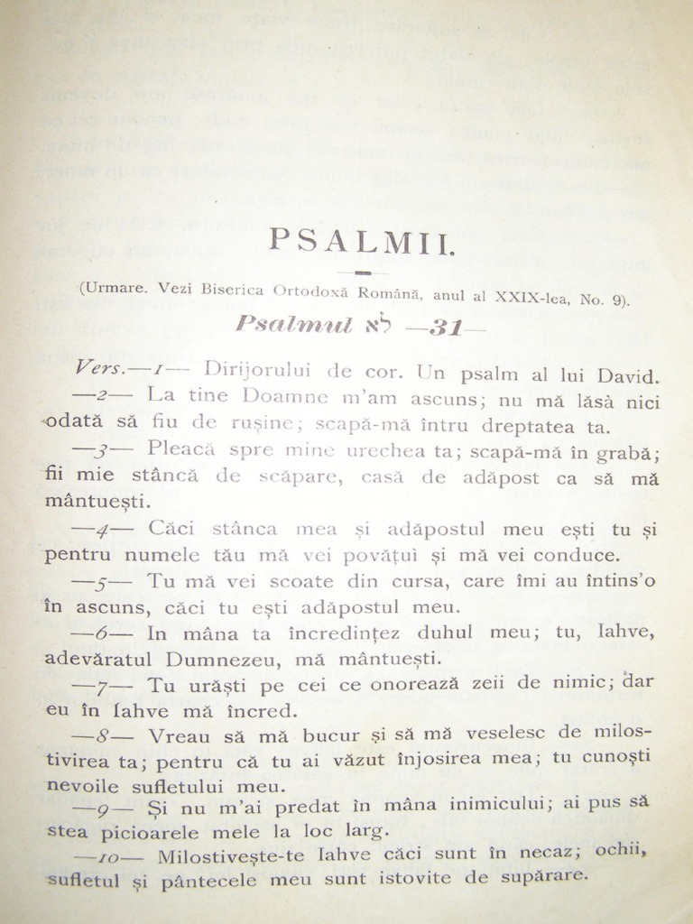 Popescu-Malaiesti Ioan, Psalmul 30 PDF | PDF