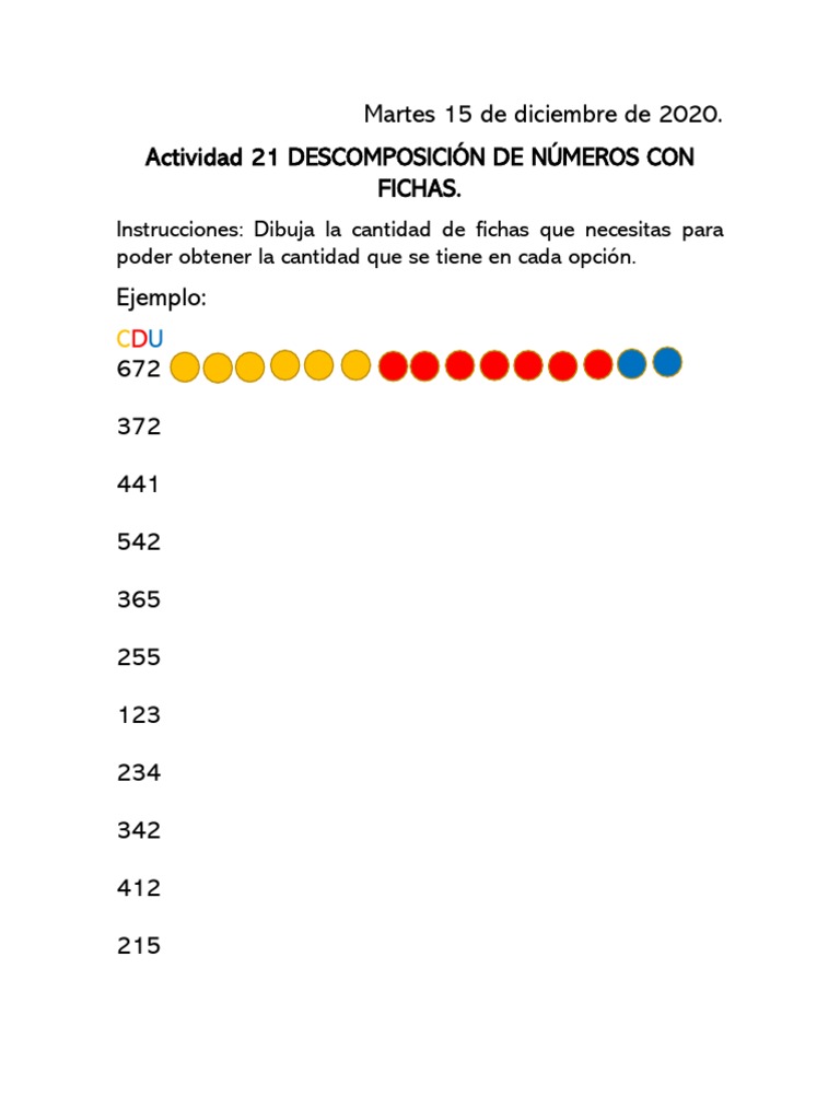 Descomposición de Números PDF | PDF