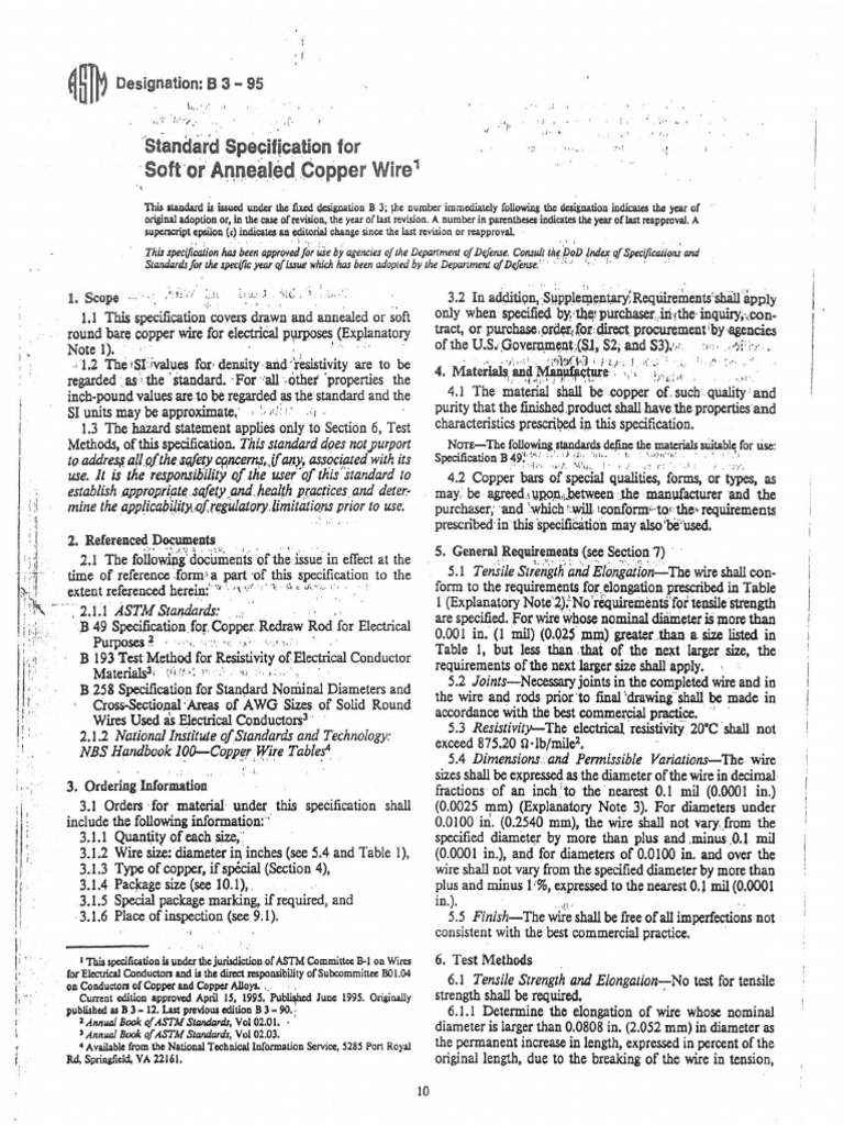 ASTM B 3 Copper PDF | PDF