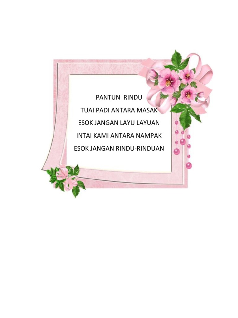 Pantun Rindu | PDF