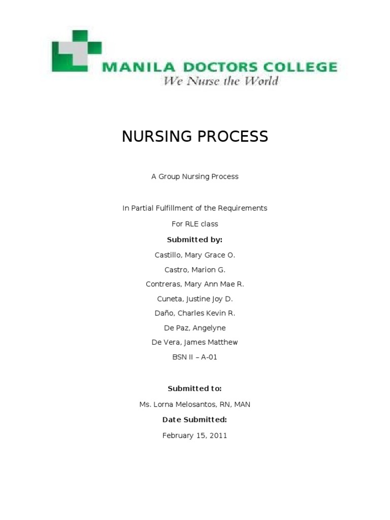 (ARO) Nursing Process | PDF | Medical Specialties | Clinical Medicine