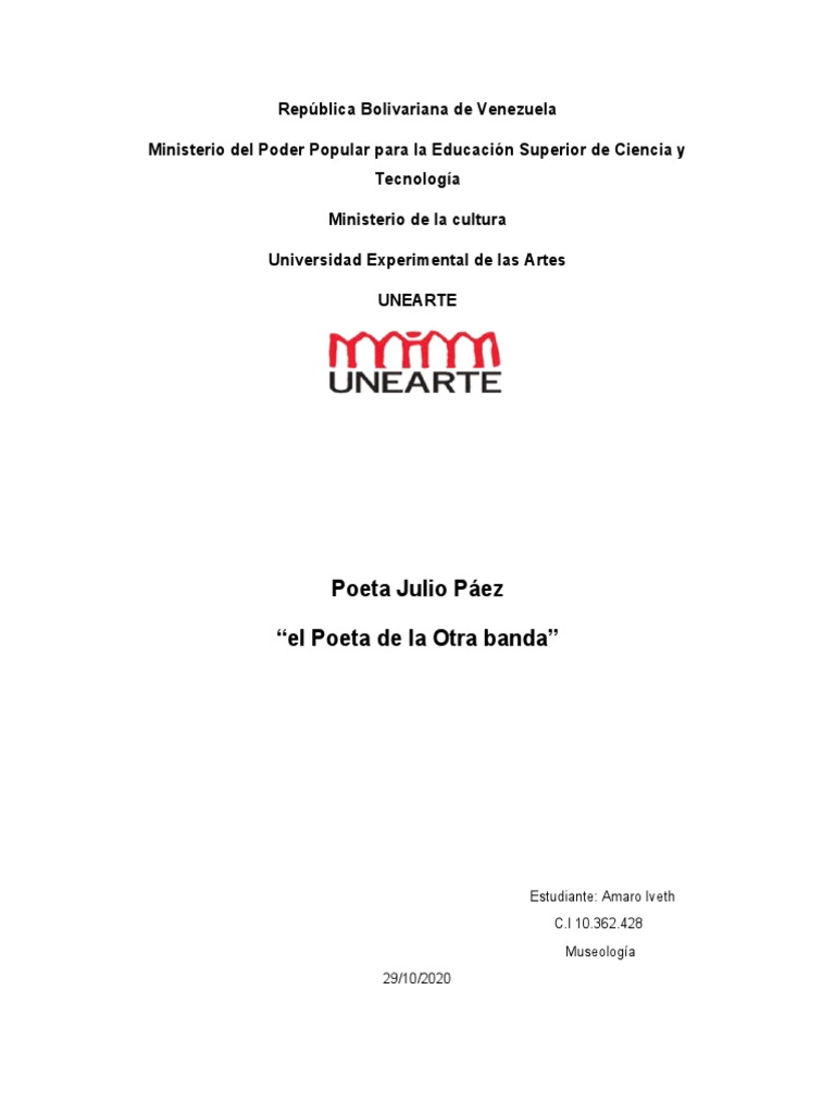 Julio Paez | PDF | Venezuela | Educación avanzada