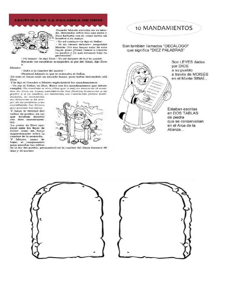 Lapbook LOS DIEZ MANDAMIENTOS | PDF