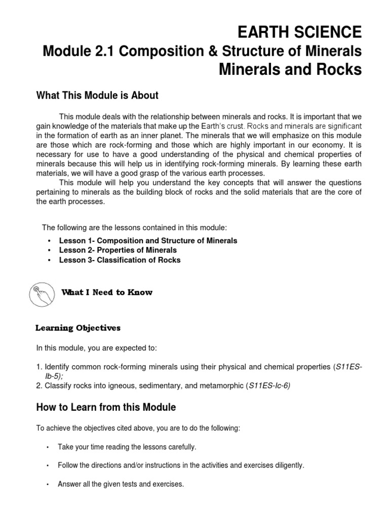 Understanding Minerals and Rocks | PDF | Minerals | Crystal