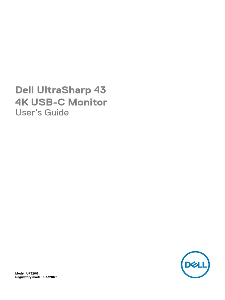 Dell U4320q Monitor - User's Guide - en Us | PDF | Computer Monitor | Hdmi