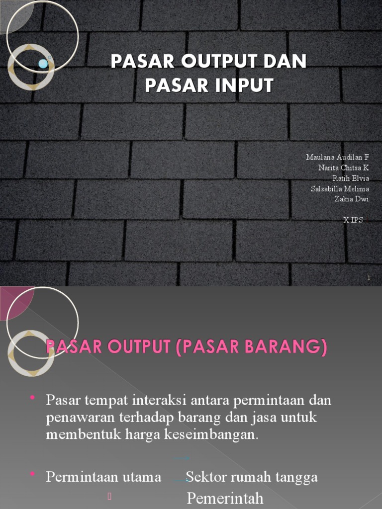 Pasar Output Dan Pasar Input | PDF