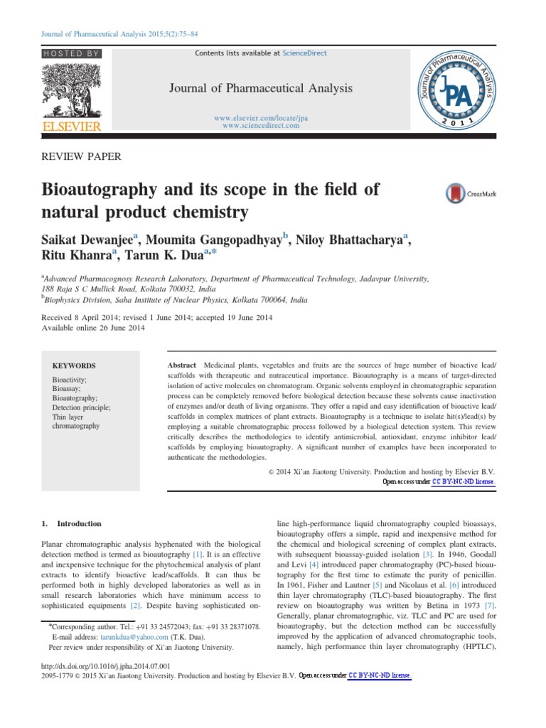 Bioautography and Its Scope in The Field of Natural Product Chemestry ...