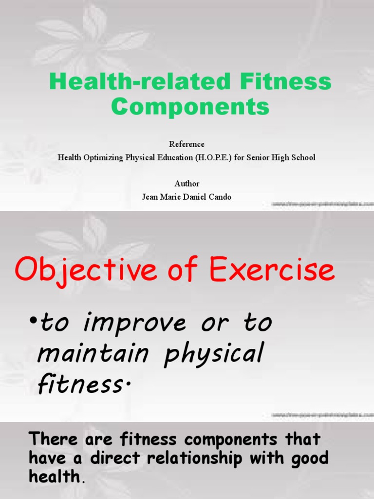 Health-Related Fitness Components Explained | PDF | Physical Fitness ...