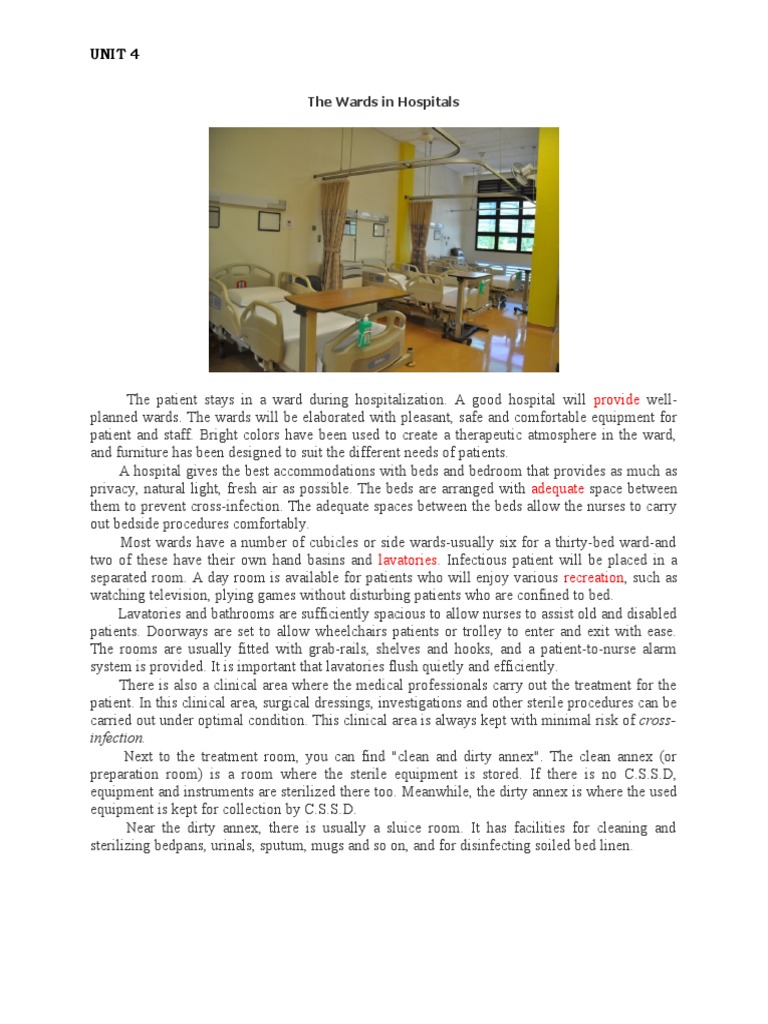 Hospital Ward Structure and Management | PDF | Public Toilet | Hospital