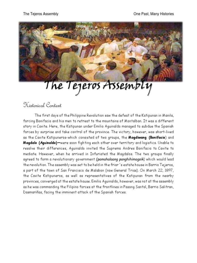 The Tejeros Assembly | PDF | Philippines | Elections