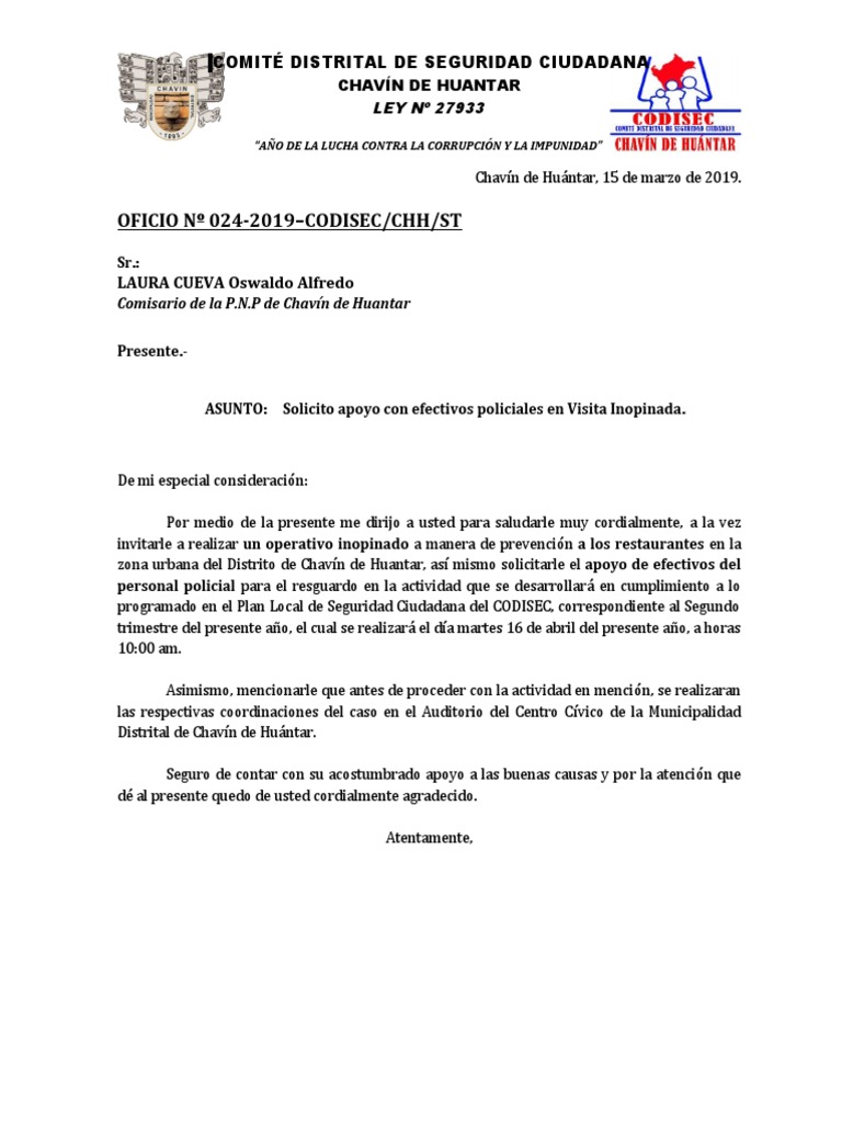 Modelo de Oficio | PDF