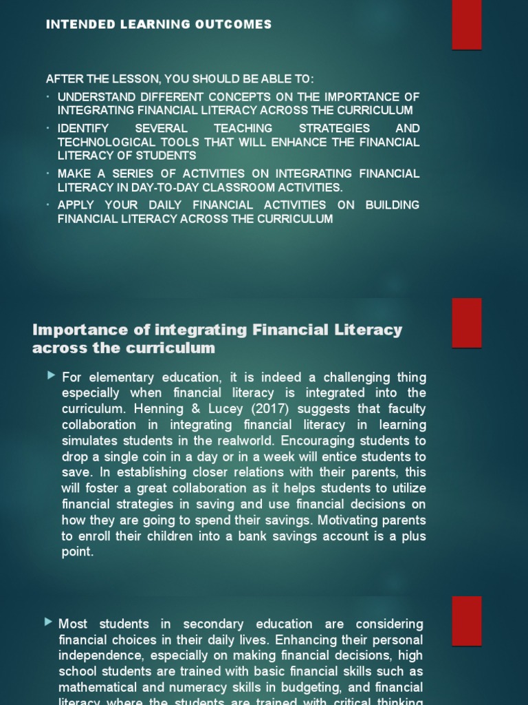 Financial Literacy | PDF | Literacy | Financial Literacy