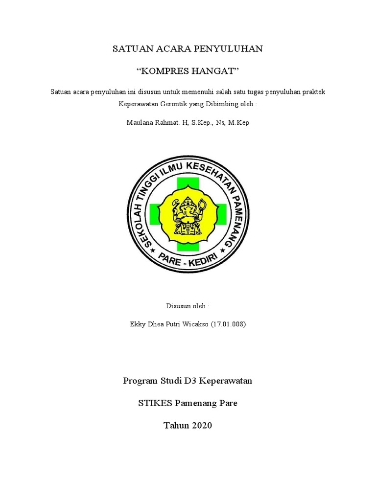 SAP Kompres Hangat Ekky Dhea | PDF | Karier & Perkembangan