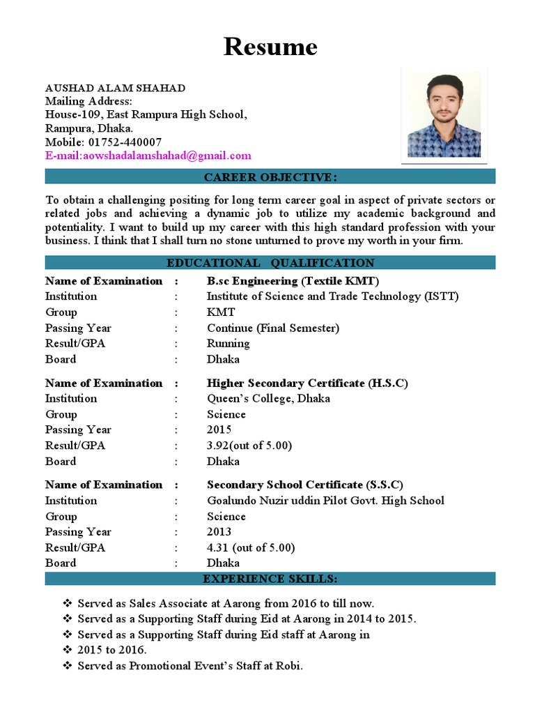 CV Aushad Update | PDF | Cognition | Behavior Modification