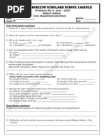Temperature and Its Measurement Class VI WORKSHEET | PDF | Thermometer | Temperature
