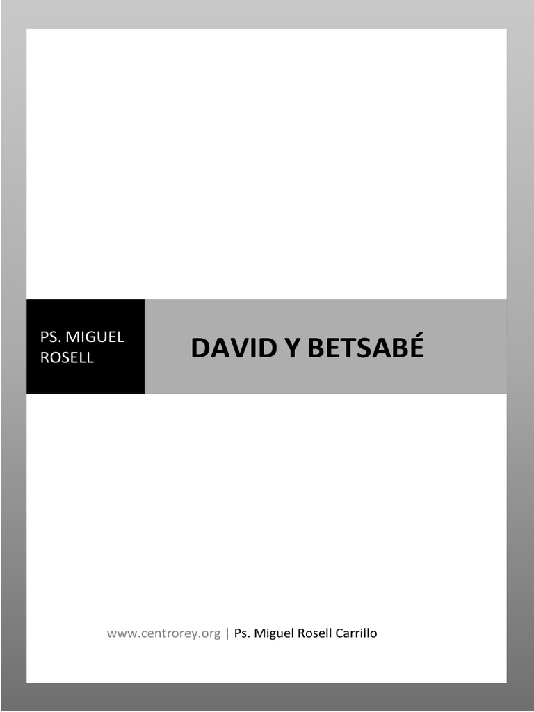 David y Betsabé | PDF | David | Pecado