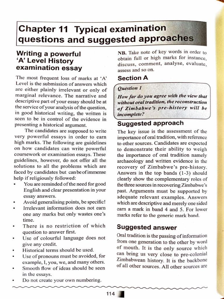 A-Level History Essay Guide | PDF | Zimbabwe | Essays