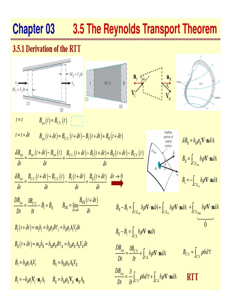 3.5 The Reynolds Transport Theorem | PDF