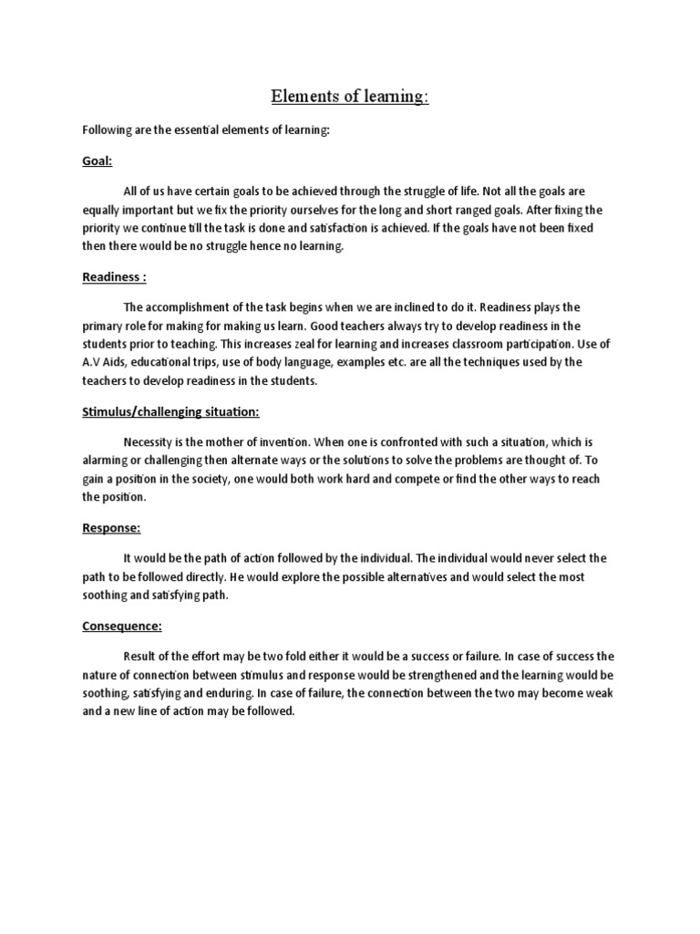 Elements of Learning | PDF