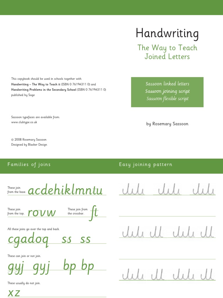 Handwriting: The Way To Teach Joined Letters | PDF | Writing