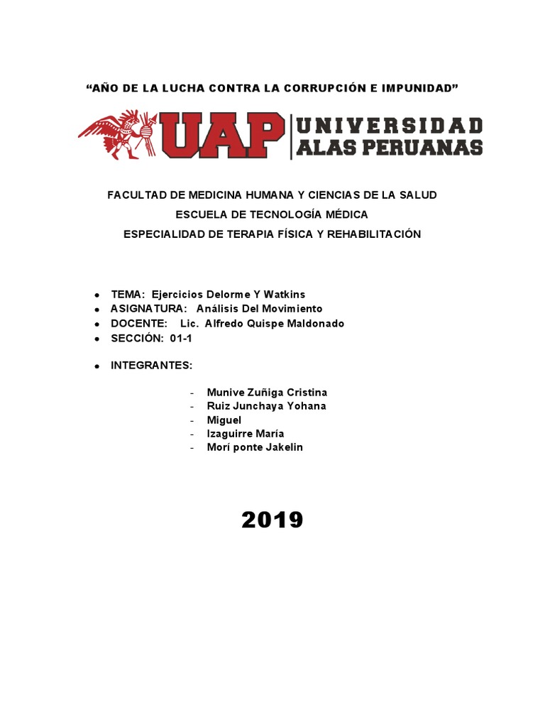Ejercicios Delorme y Watkins en Rehabilitación | PDF | Terapia física ...