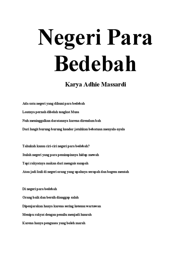 Negeri para Bedebah | PDF | Puisi