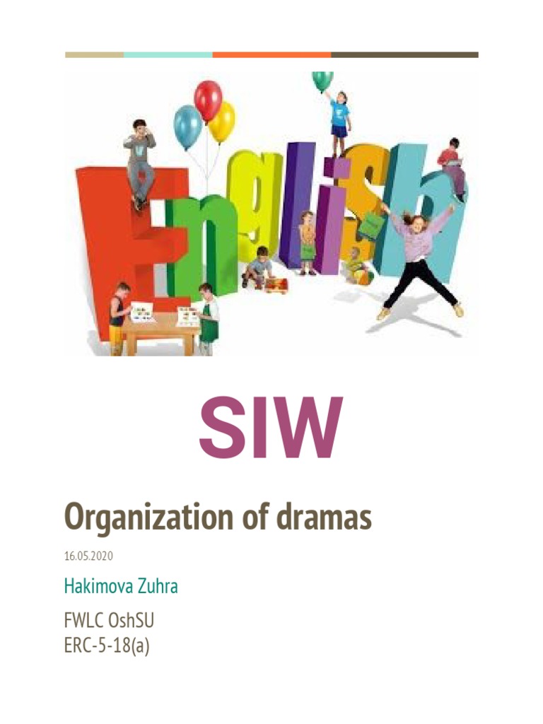 Organization of Dramas | PDF