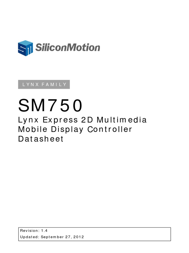 SM750 Datasheet v.1.4 PDF | PDF | Microsoft Windows | Digital Electronics