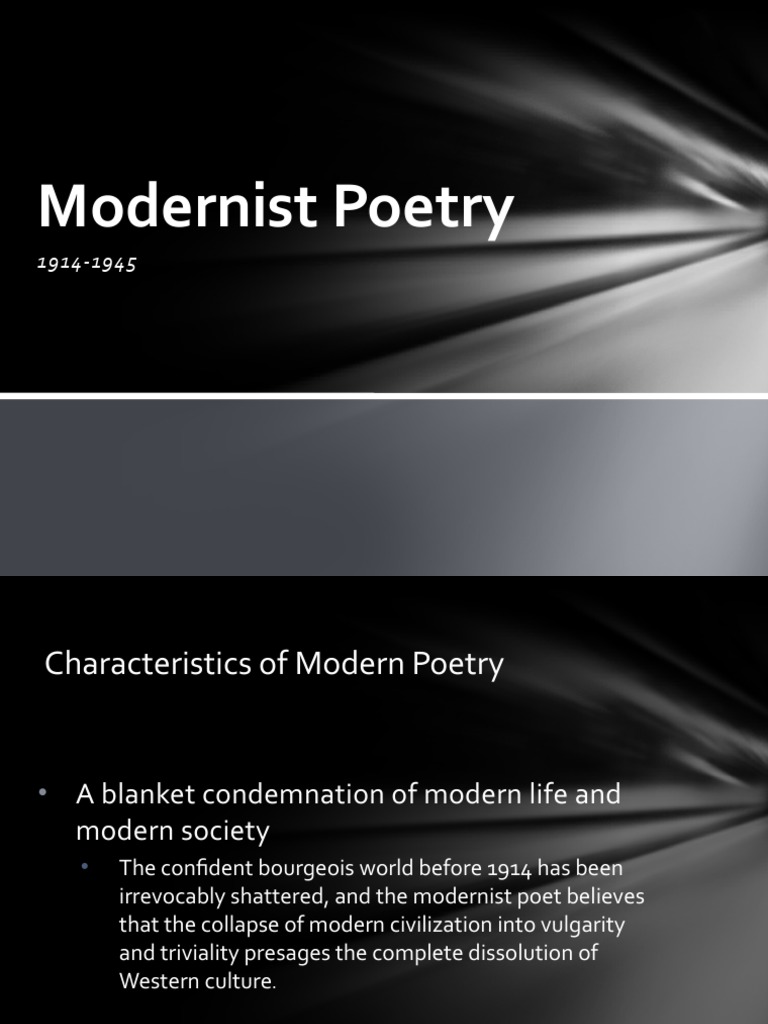 Modernist Poetry | Download Free PDF | Modernism | Poetry