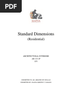Standard Interior Design Dimensions Guide | PDF
