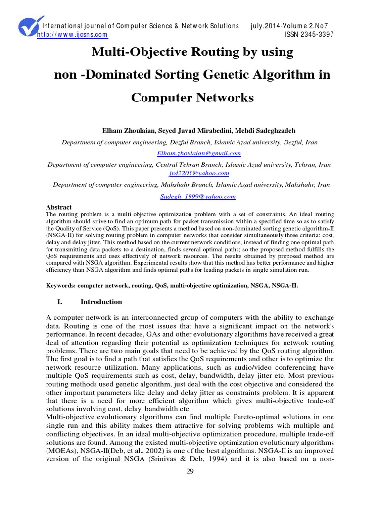 MOO in Manet | PDF | Routing | Genetic Algorithm