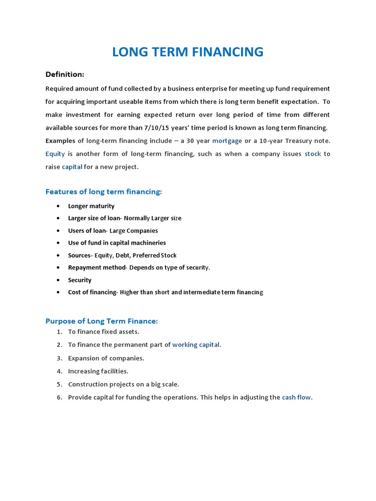 Long Term Financing | PDF | Bonds (Finance) | Preferred Stock