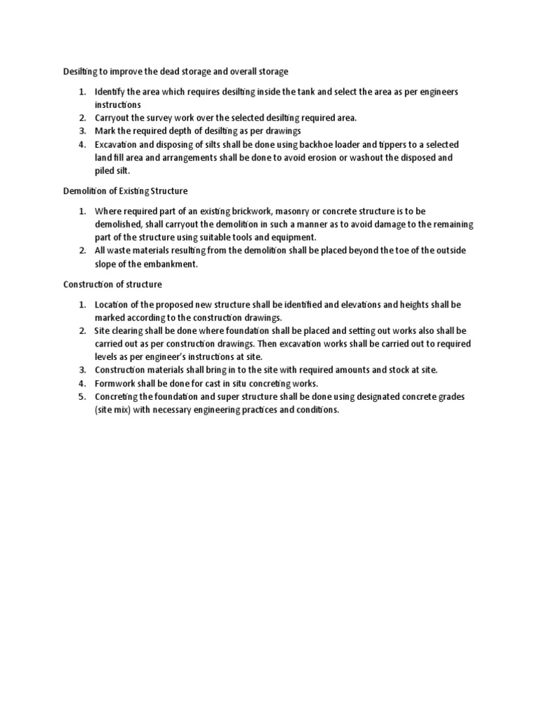 Method Statement Irrigation Works | PDF