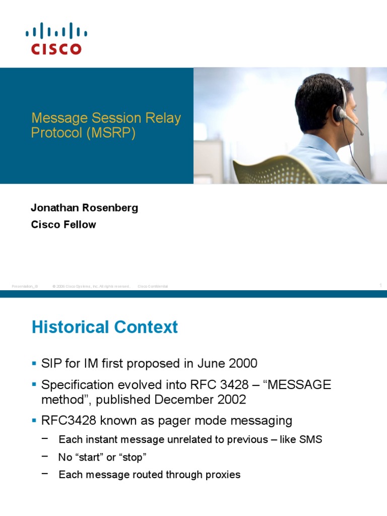 MSRP Tutorial | PDF | Session Initiation Protocol | Transmission ...