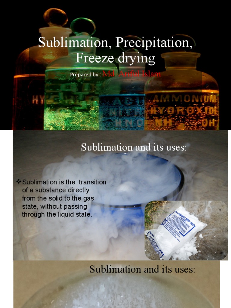 Sublimation, Precipitation, Freeze Drying | PDF