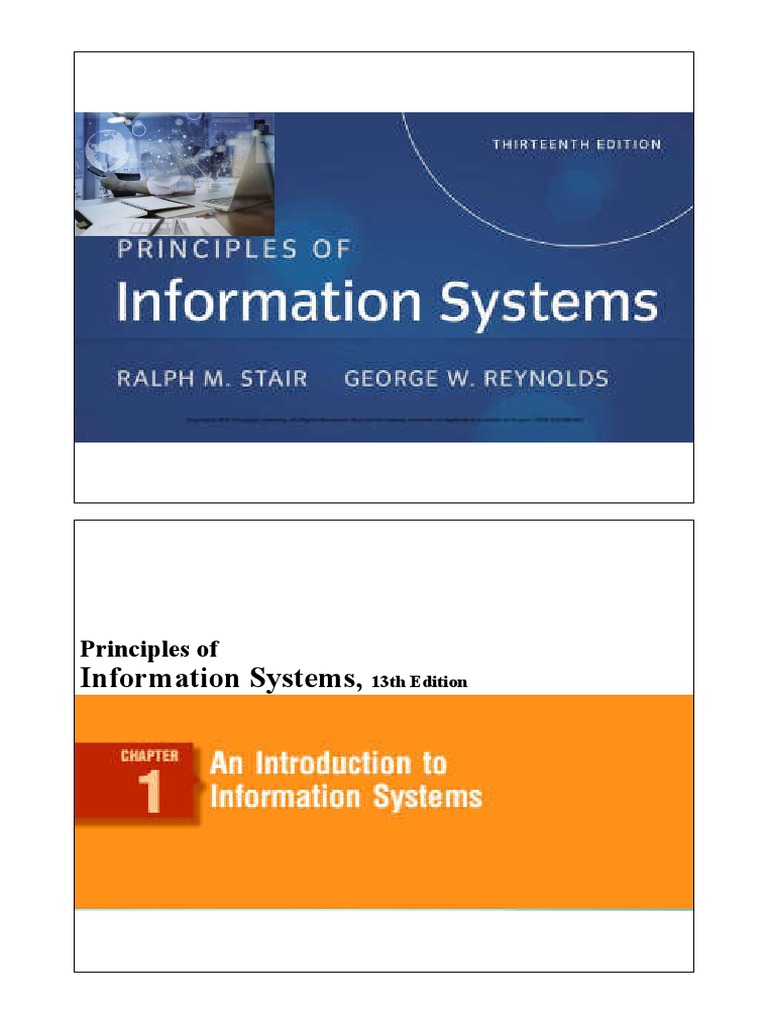 Information Systems,: Principles of | PDF | Information System ...
