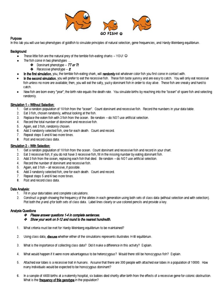 Simulating Natural Selection and Hardy-Weinberg Equilibrium Using ...