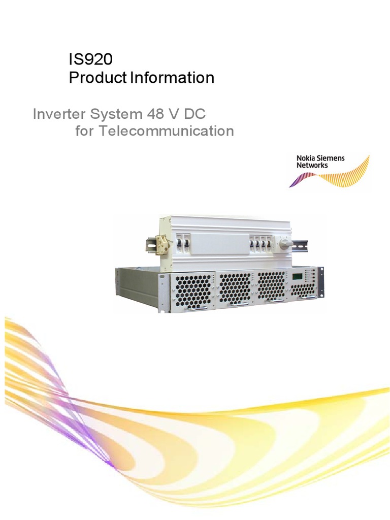 IS920 Product Information: Inverter System 48 V DC For ...