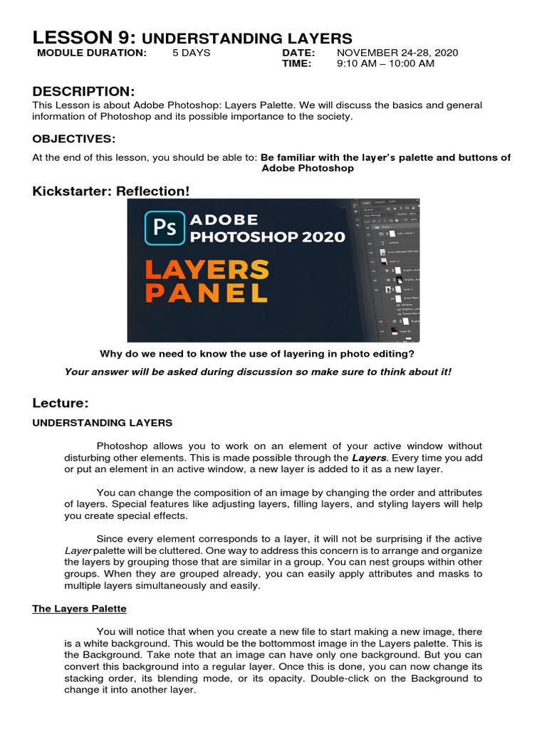 Mastering the Layers Palette in Photoshop | PDF | Adobe Photoshop ...