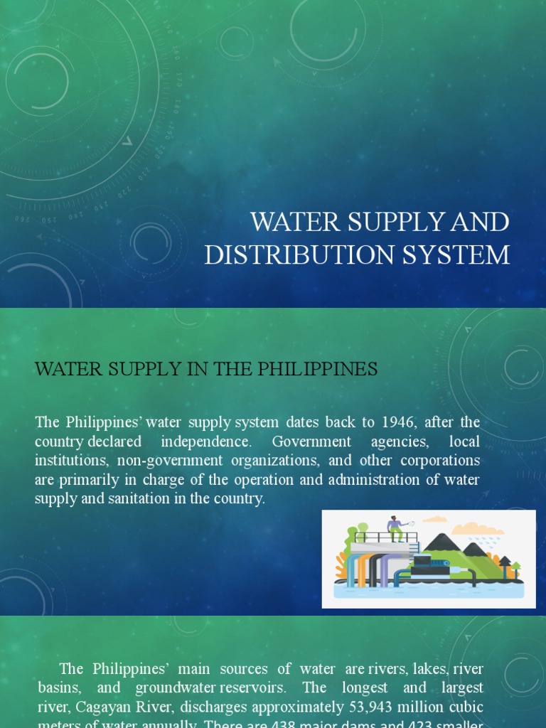 Water Supply and Distribution System | PDF | Water Supply Network ...