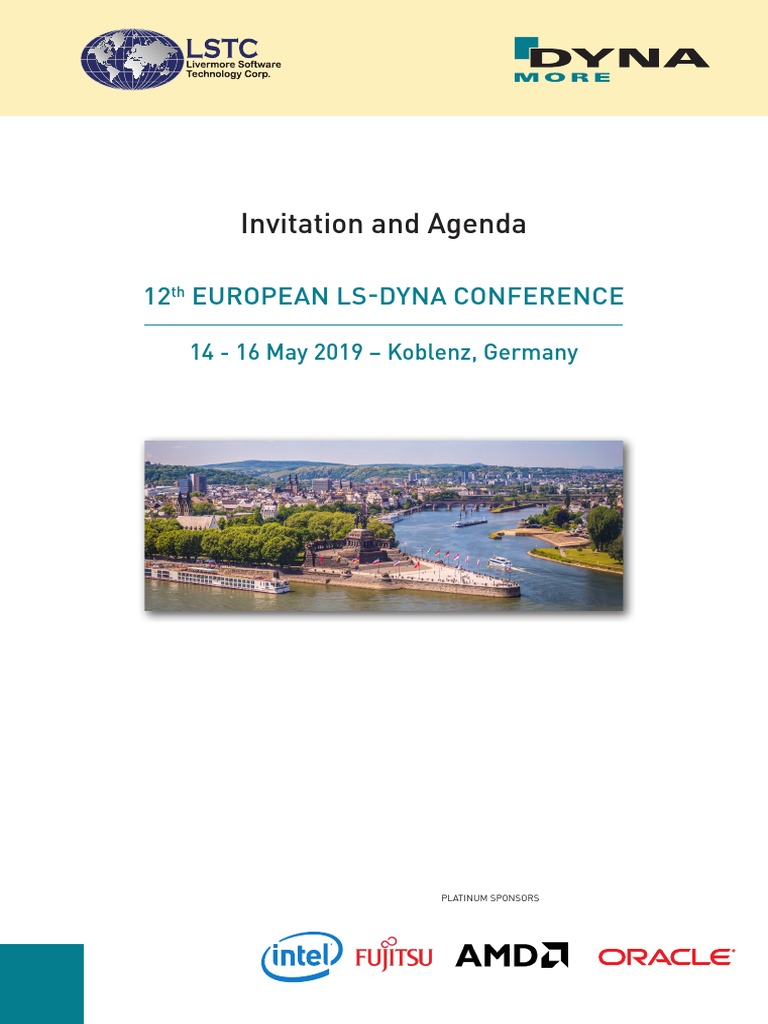 European Ls Dyna Conference Invitation and Conference Agenda PDF | PDF ...