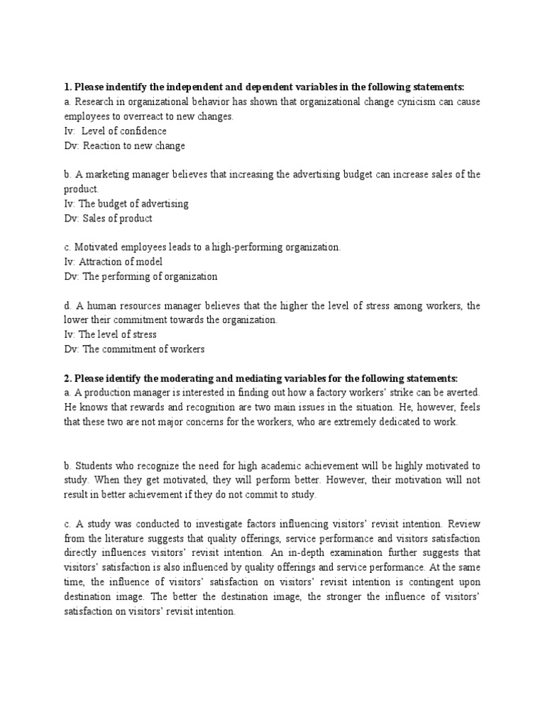 RM Exercise | PDF | Organizational Behavior | Motivation