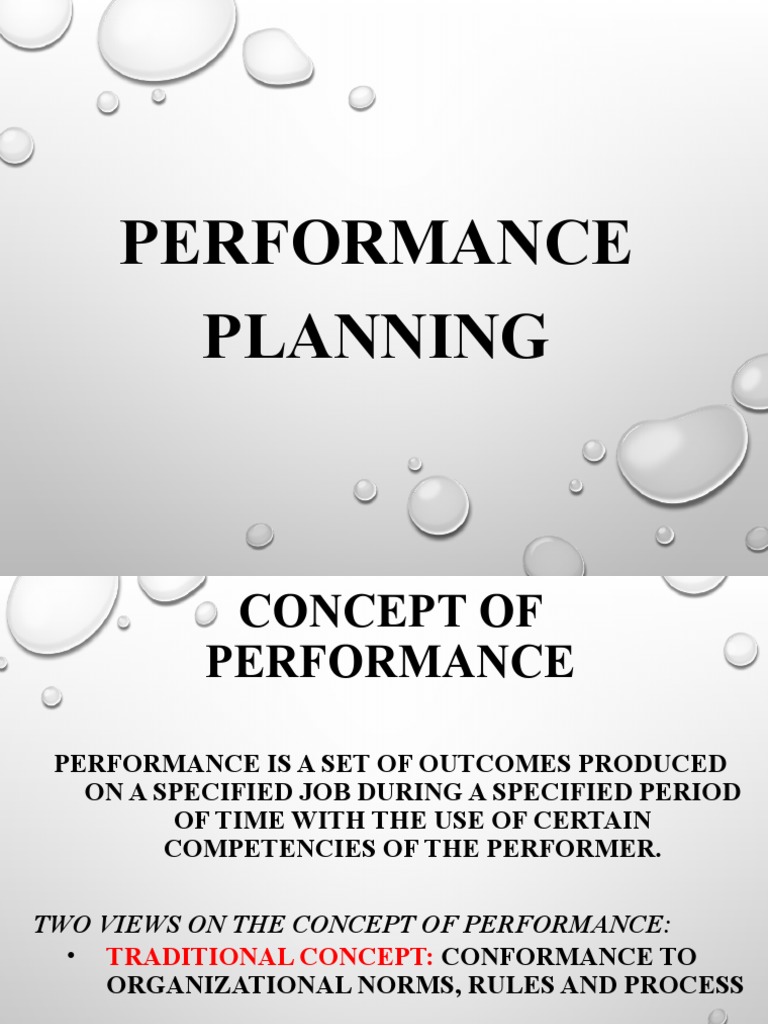 Performance Planning: Goals and Measures for Success | PDF | Goal ...